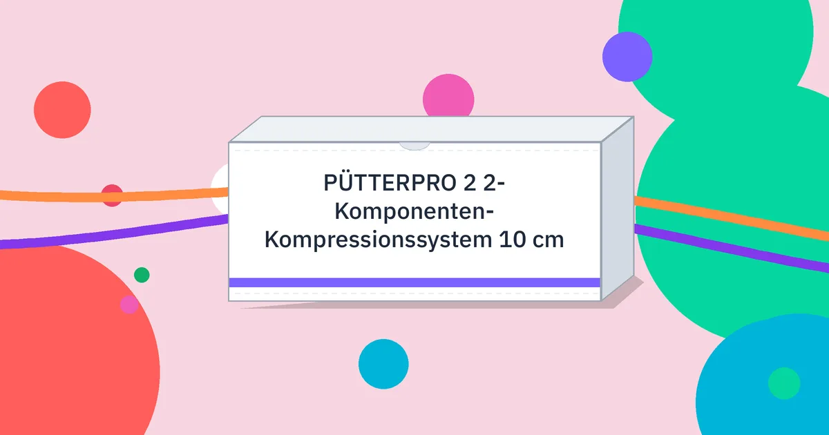 Symbolbild: Packung mit der Aufschrift PÜTTERPRO 2 2-Komponenten-Kompressionssystem 10 cm (PZN 18437559) – Verfügbarkeit und Bezug in Apotheken in Frankfurt am Main
