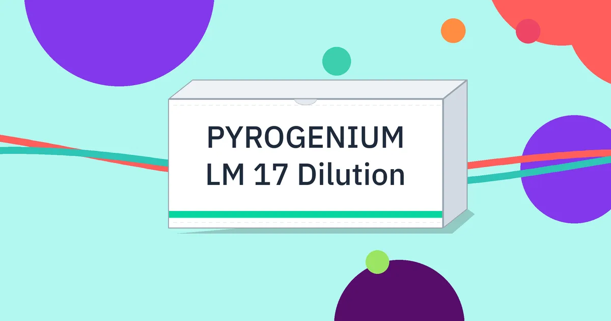 Symbolbild: Packung mit der Aufschrift PYROGENIUM LM 17 Dilution (PZN 13045079) – Verfügbarkeit und Bezug in Apotheken in Frankfurt am Main