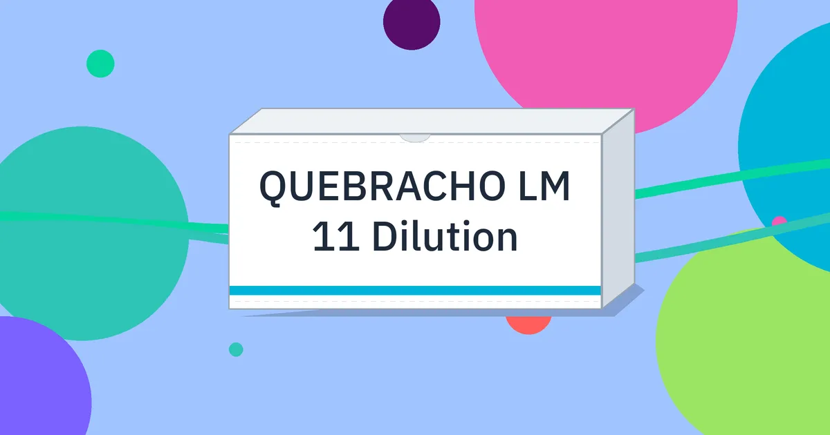 Symbolbild: Packung mit der Aufschrift QUEBRACHO LM 11 Dilution (PZN 13673663) – Verfügbarkeit und Bezug in Apotheken in Frankfurt am Main