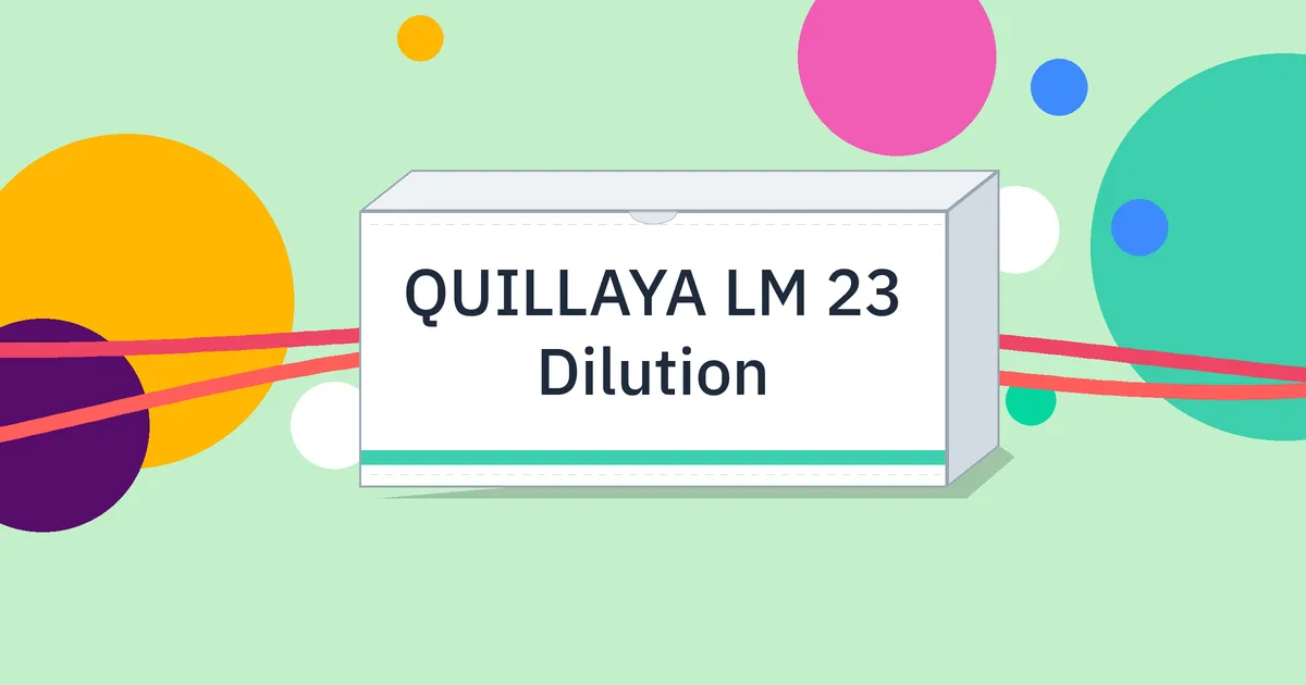 Symbolbild: Packung mit der Aufschrift QUILLAYA LM 23 Dilution (PZN 13675159) – Verfügbarkeit und Bezug in Apotheken in Frankfurt am Main