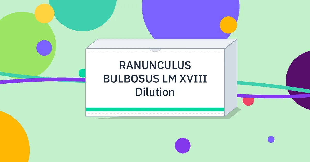 Symbolbild: Packung mit der Aufschrift RANUNCULUS BULBOSUS LM XVIII Dilution (PZN 04498103) – Verfügbarkeit und Bezug in Apotheken in Frankfurt am Main