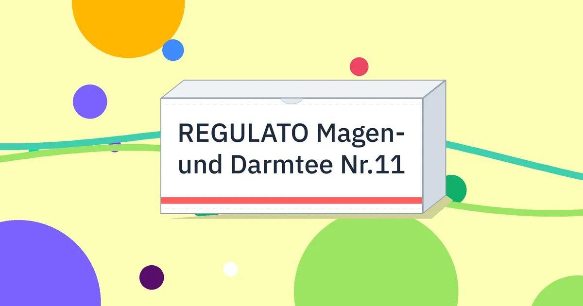 Symbolbild: Packung mit der Aufschrift REGULATO Magen- und Darmtee Nr.11 (PZN 03717603) – Verfügbarkeit und Bezug in Apotheken in Frankfurt am Main