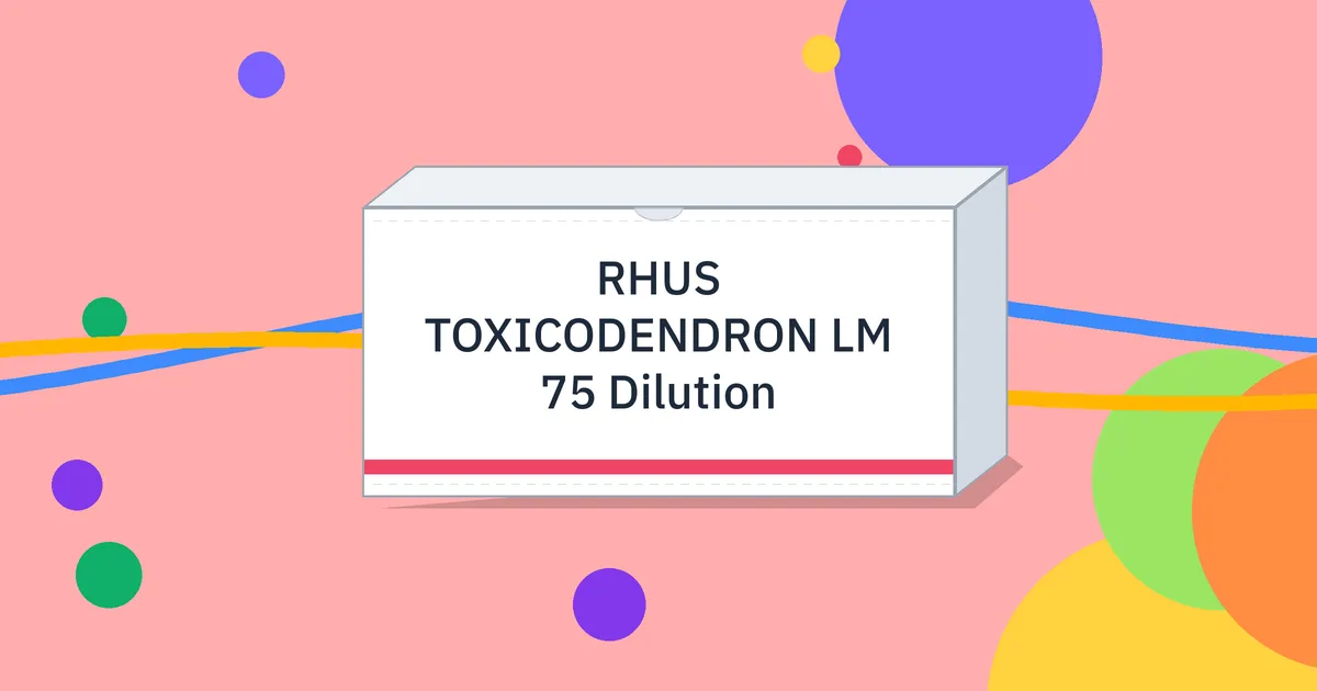 Symbolbild: Packung mit der Aufschrift RHUS TOXICODENDRON LM 75 Dilution (PZN 13053860) – Verfügbarkeit und Bezug in Apotheken in Frankfurt am Main