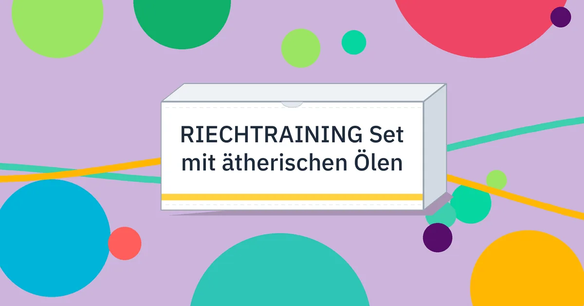 Symbolbild: Packung mit der Aufschrift RIECHTRAINING Set mit ätherischen Ölen (PZN 18356068) – Verfügbarkeit und Bezug in Apotheken in Frankfurt am Main