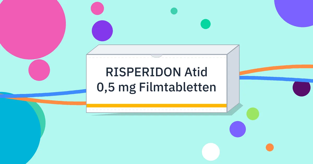 Symbolbild: Packung mit der Aufschrift RISPERIDON Atid 0,5 mg Filmtabletten (PZN 05988921) – Verfügbarkeit und Bezug in Apotheken in Frankfurt am Main