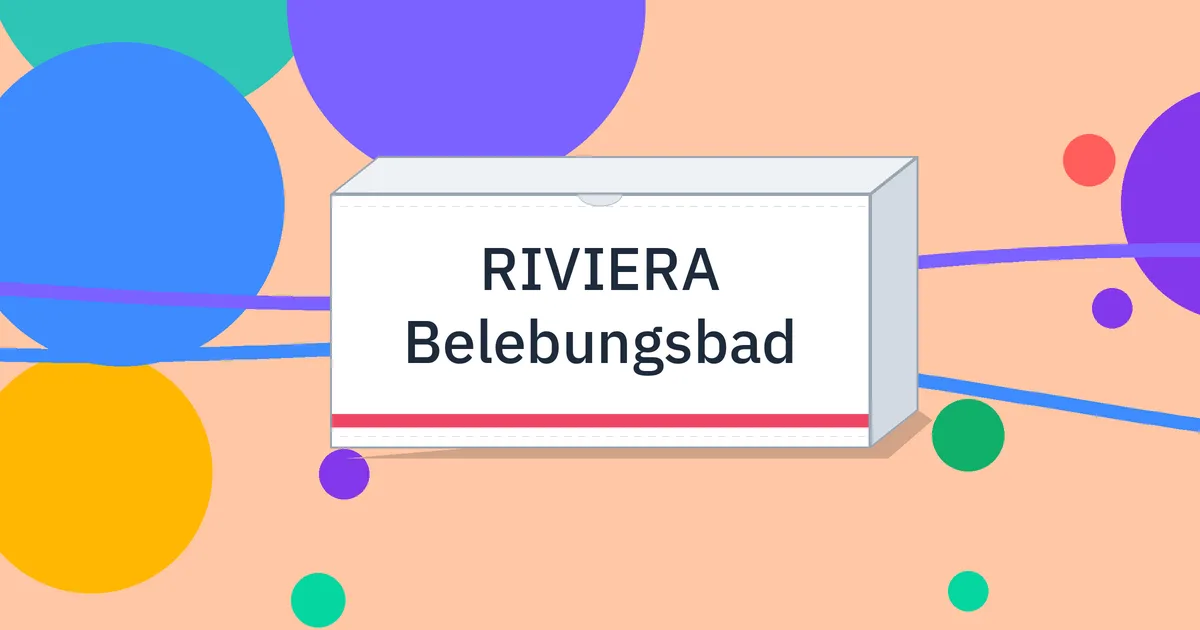 Symbolbild: Packung mit der Aufschrift RIVIERA Belebungsbad (PZN 08997659) – Verfügbarkeit und Bezug in Apotheken in Frankfurt am Main