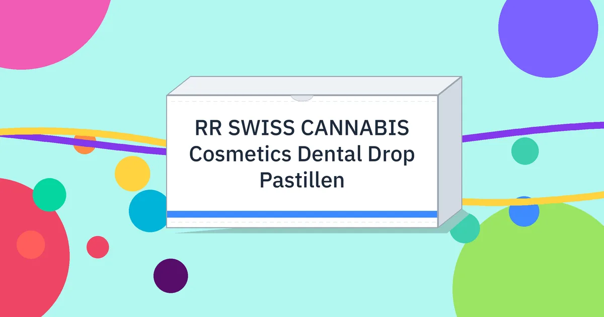 Symbolbild: Packung mit der Aufschrift RR SWISS CANNABIS Cosmetics Dental Drop Pastillen (PZN 17273280) – Verfügbarkeit und Bezug in Apotheken in Frankfurt am Main