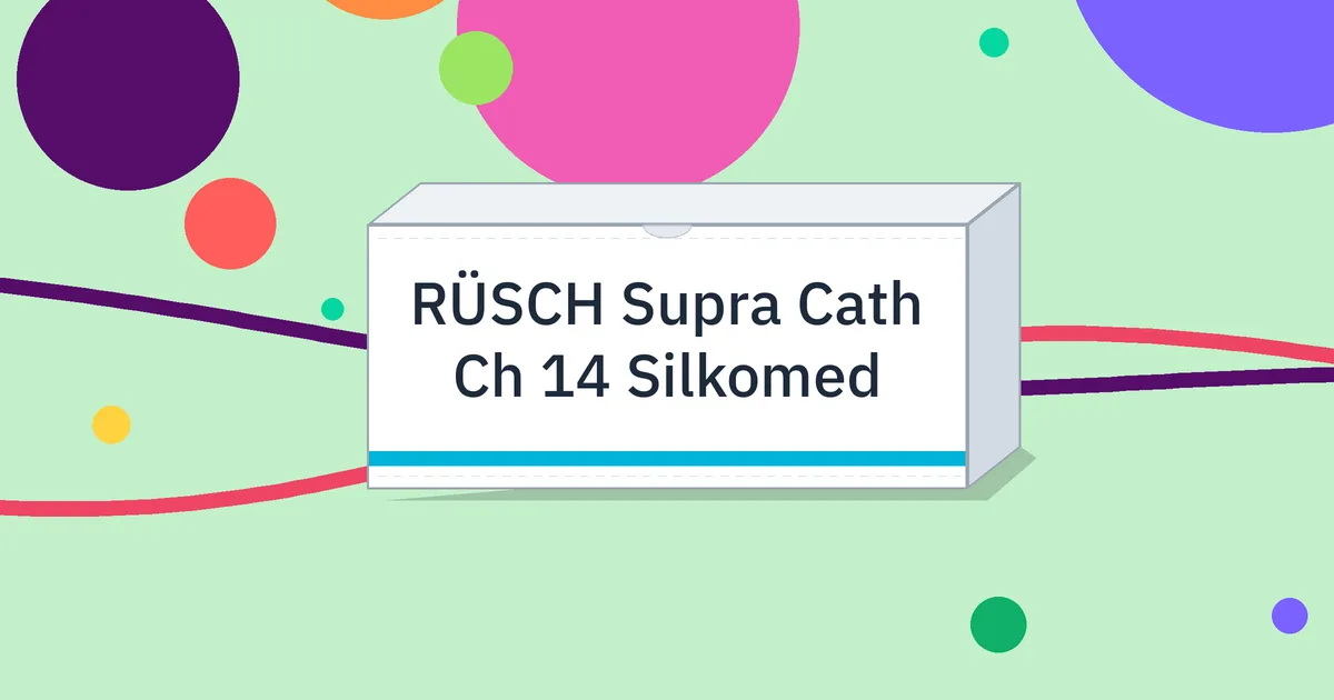Symbolbild: Packung mit der Aufschrift RÜSCH Supra Cath Ch 14 Silkomed (PZN 07351990) – Verfügbarkeit und Bezug in Apotheken in Frankfurt am Main
