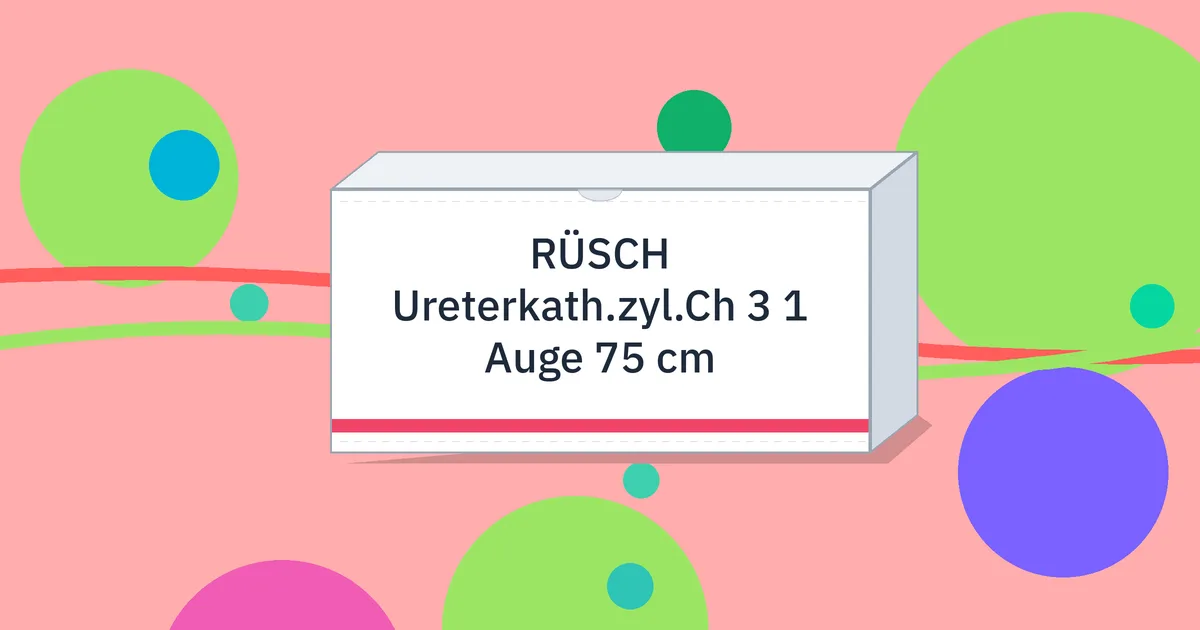 Symbolbild: Packung mit der Aufschrift RÜSCH Ureterkath.zyl.Ch 3 1 Auge 75 cm (PZN 03092184) – Verfügbarkeit und Bezug in Apotheken in Frankfurt am Main