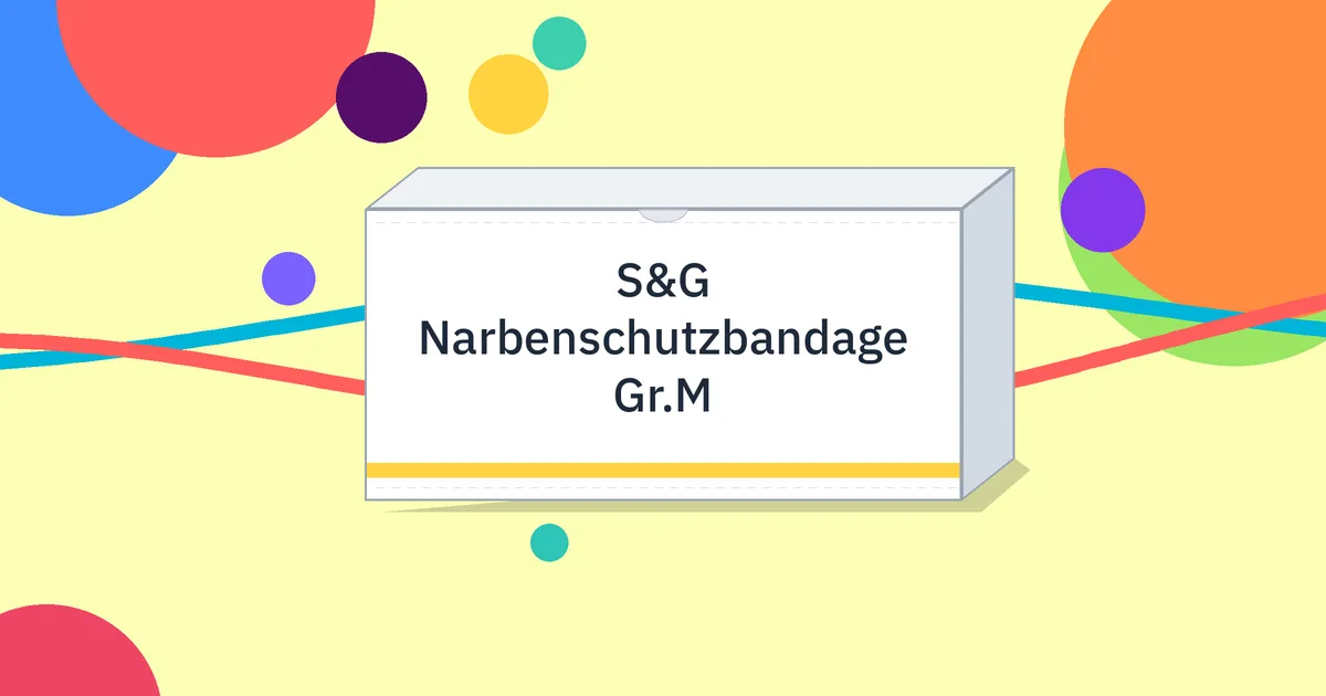 Symbolbild: Packung mit der Aufschrift S&G Narbenschutzbandage Gr.M (PZN 05044568) – Verfügbarkeit und Bezug in Apotheken in Frankfurt am Main