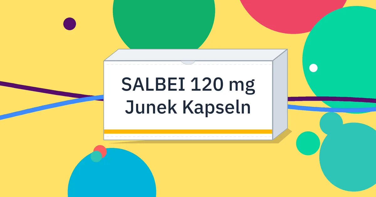 Symbolbild: Packung mit der Aufschrift SALBEI 120 mg Junek Kapseln (PZN 00995678) – Verfügbarkeit und Bezug in Apotheken in Frankfurt am Main
