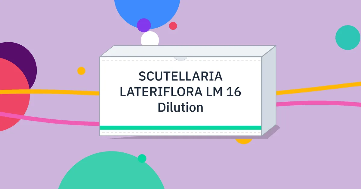 Symbolbild: Packung mit der Aufschrift SCUTELLARIA LATERIFLORA LM 16 Dilution (PZN 13184958) – Verfügbarkeit und Bezug in Apotheken in Frankfurt am Main
