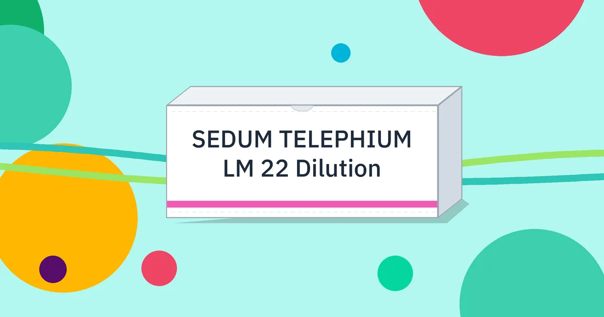 Symbolbild: Packung mit der Aufschrift SEDUM TELEPHIUM LM 22 Dilution (PZN 13694079) – Verfügbarkeit und Bezug in Apotheken in Frankfurt am Main