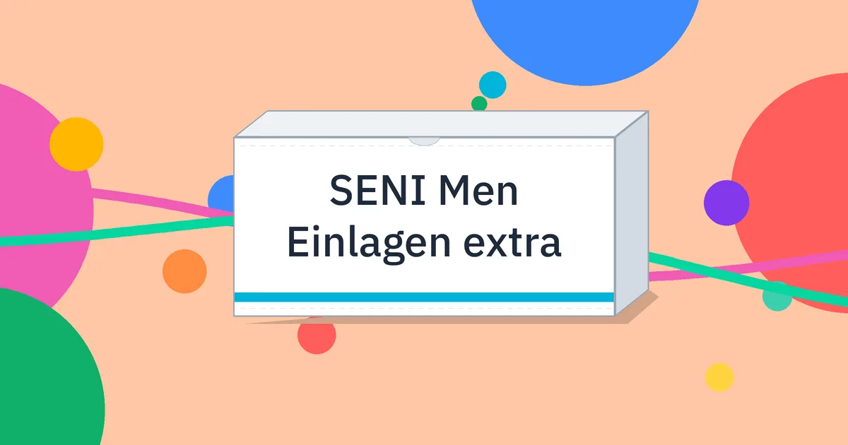 Symbolbild: Packung mit der Aufschrift SENI Men Einlagen extra (PZN 11591777) – Verfügbarkeit und Bezug in Apotheken in Frankfurt am Main
