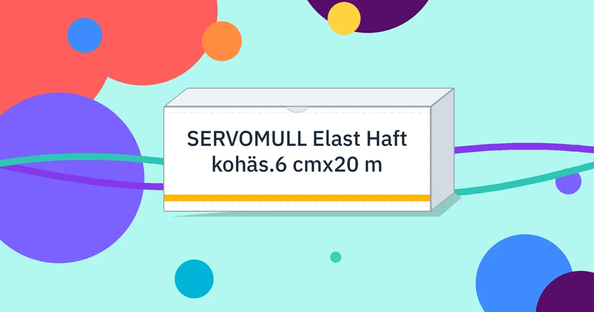 Symbolbild: Packung mit der Aufschrift SERVOMULL Elast Haft kohäs.6 cmx20 m (PZN 03413398) – Verfügbarkeit und Bezug in Apotheken in Frankfurt am Main