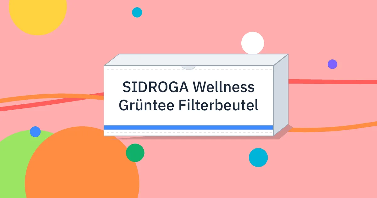 Symbolbild: Packung mit der Aufschrift SIDROGA Wellness Grüntee Filterbeutel (PZN 05106128) – Verfügbarkeit und Bezug in Apotheken in Frankfurt am Main