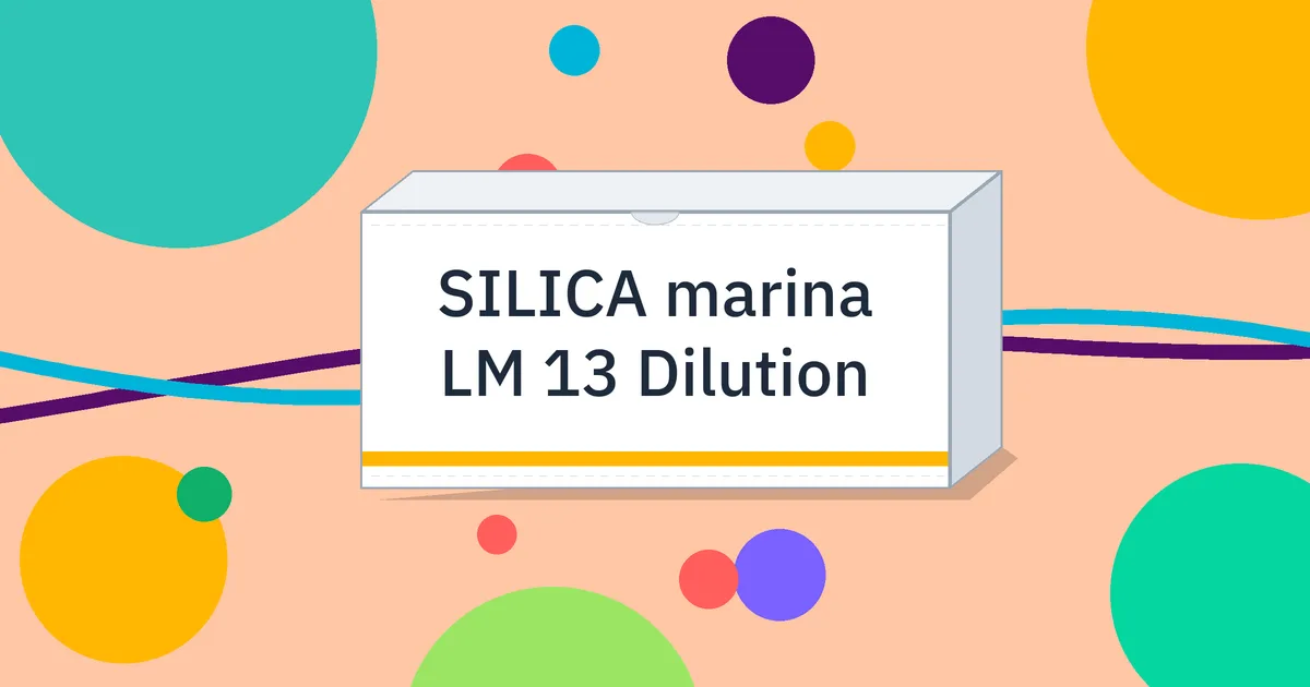 Symbolbild: Packung mit der Aufschrift SILICA marina LM 13 Dilution (PZN 13189743) – Verfügbarkeit und Bezug in Apotheken in Frankfurt am Main
