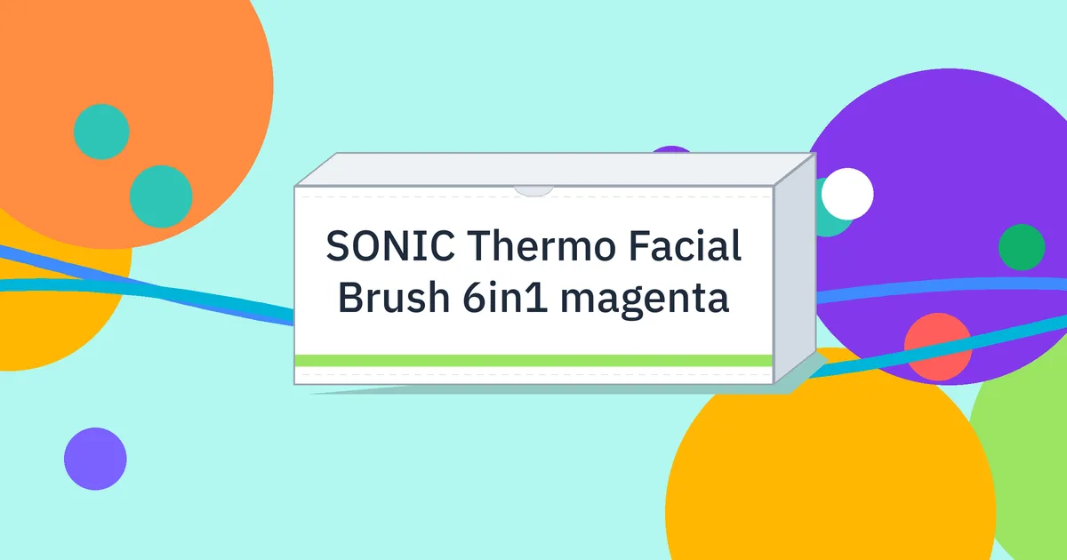 Symbolbild: Packung mit der Aufschrift SONIC Thermo Facial Brush 6in1 magenta (PZN 18805804) – Verfügbarkeit und Bezug in Apotheken in Frankfurt am Main