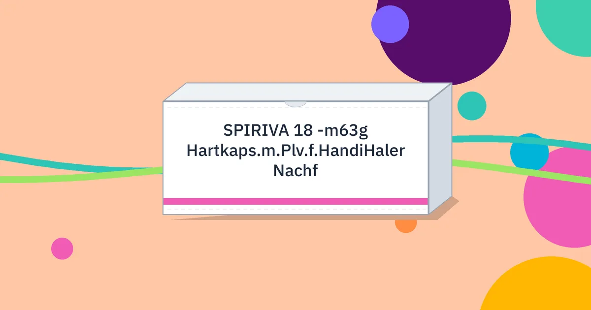 Symbolbild: Packung mit der Aufschrift SPIRIVA 18 -m63g Hartkaps.m.Plv.f.HandiHaler Nachf (PZN 17185328) – Verfügbarkeit und Bezug in Apotheken in Frankfurt am Main