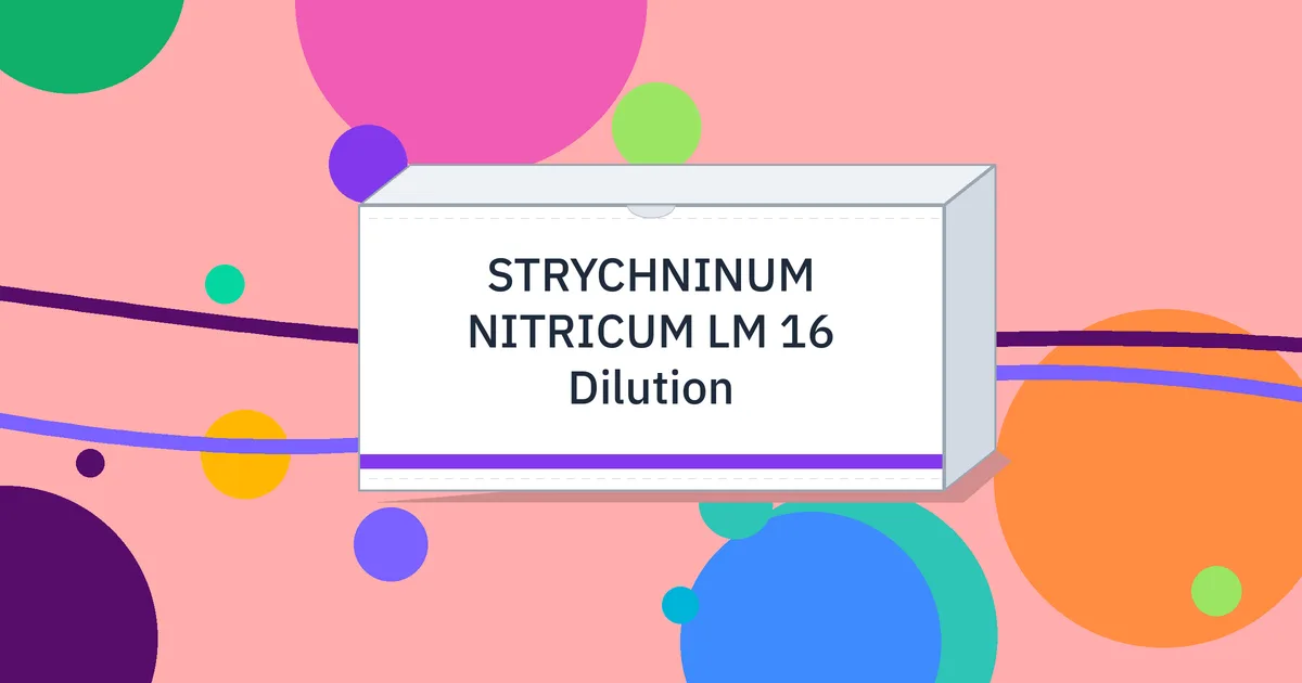 Symbolbild: Packung mit der Aufschrift STRYCHNINUM NITRICUM LM 16 Dilution (PZN 13206766) – Verfügbarkeit und Bezug in Apotheken in Frankfurt am Main