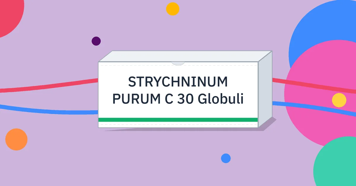 Symbolbild: Packung mit der Aufschrift STRYCHNINUM PURUM C 30 Globuli (PZN 07181192) – Verfügbarkeit und Bezug in Apotheken in Frankfurt am Main