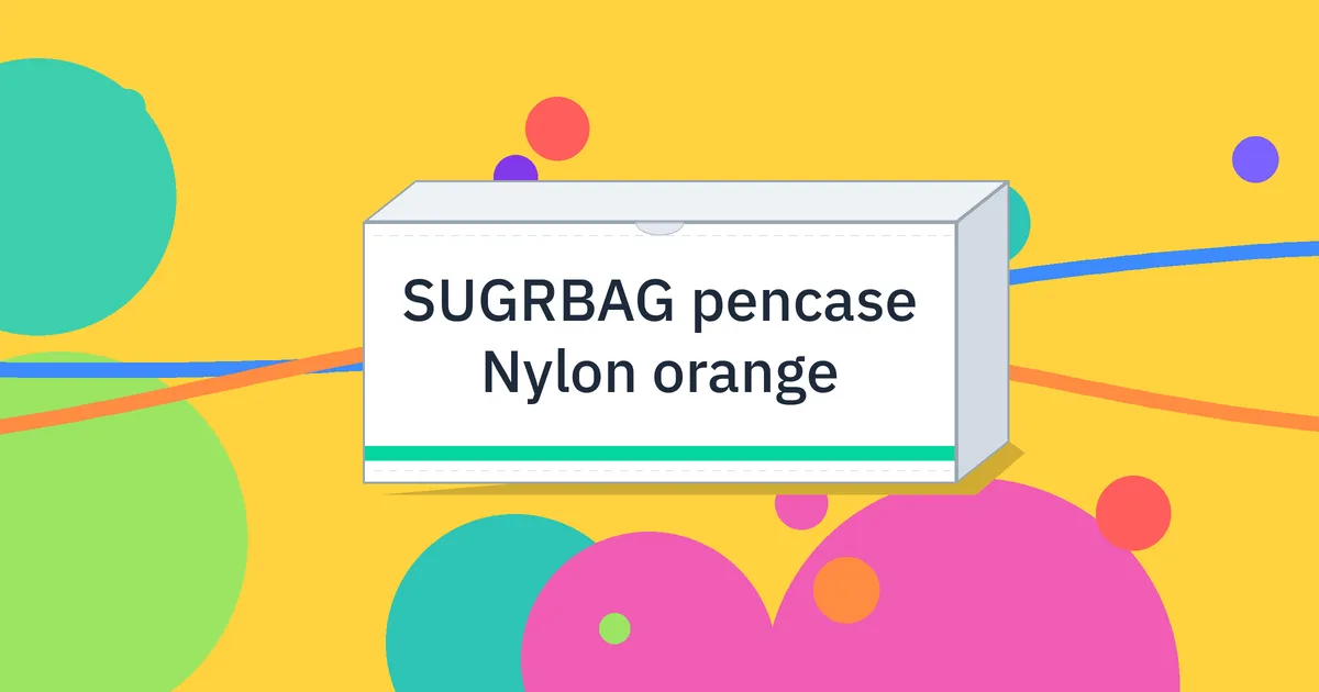 Symbolbild: Packung mit der Aufschrift SUGRBAG pencase Nylon orange (PZN 11861432) – Verfügbarkeit und Bezug in Apotheken in Frankfurt am Main
