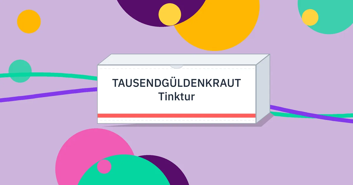 Symbolbild: Packung mit der Aufschrift TAUSENDGÜLDENKRAUT Tinktur (PZN 17187830) – Verfügbarkeit und Bezug in Apotheken in Frankfurt am Main