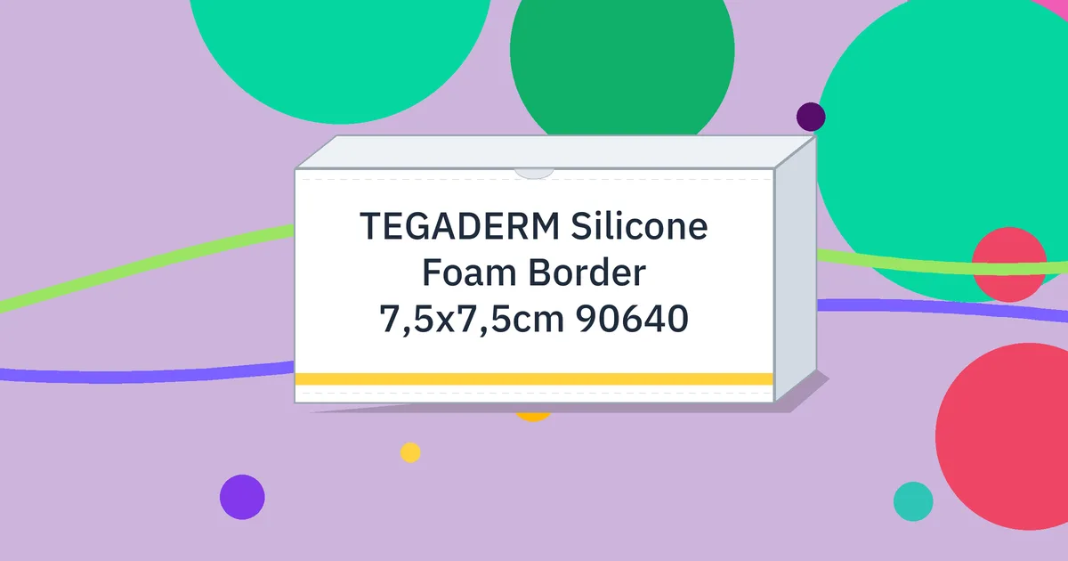 Symbolbild: Packung mit der Aufschrift TEGADERM Silicone Foam Border 7,5x7,5cm 90640 (PZN 16394840) – Verfügbarkeit und Bezug in Apotheken in Frankfurt am Main