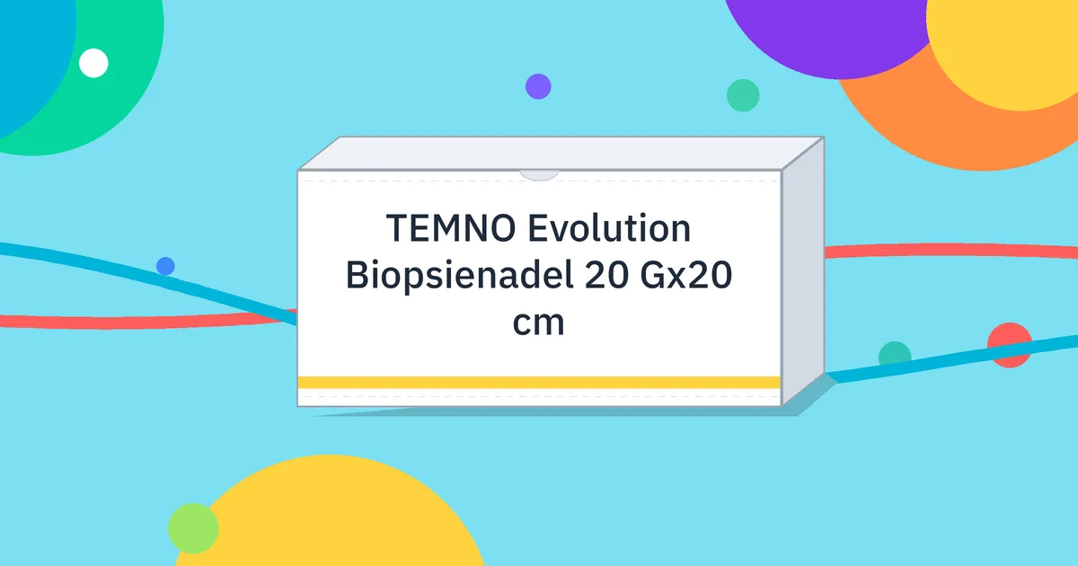 Symbolbild: Packung mit der Aufschrift TEMNO Evolution Biopsienadel 20 Gx20 cm (PZN 18765944) – Verfügbarkeit und Bezug in Apotheken in Frankfurt am Main