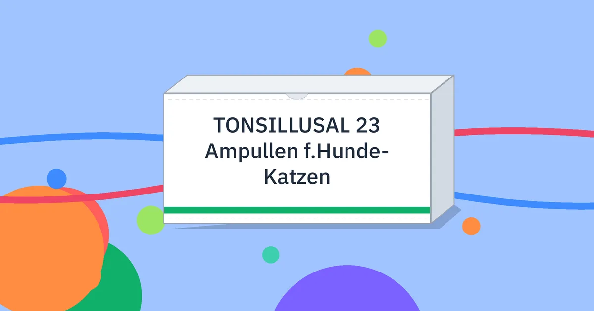 Symbolbild: Packung mit der Aufschrift TONSILLUSAL 23 Ampullen f.Hunde-Katzen (PZN 01219663) – Verfügbarkeit und Bezug in Apotheken in Frankfurt am Main