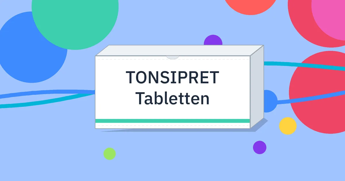 Symbolbild: Packung mit der Aufschrift TONSIPRET Tabletten (PZN 03524560) – Verfügbarkeit und Bezug in Apotheken in Frankfurt am Main