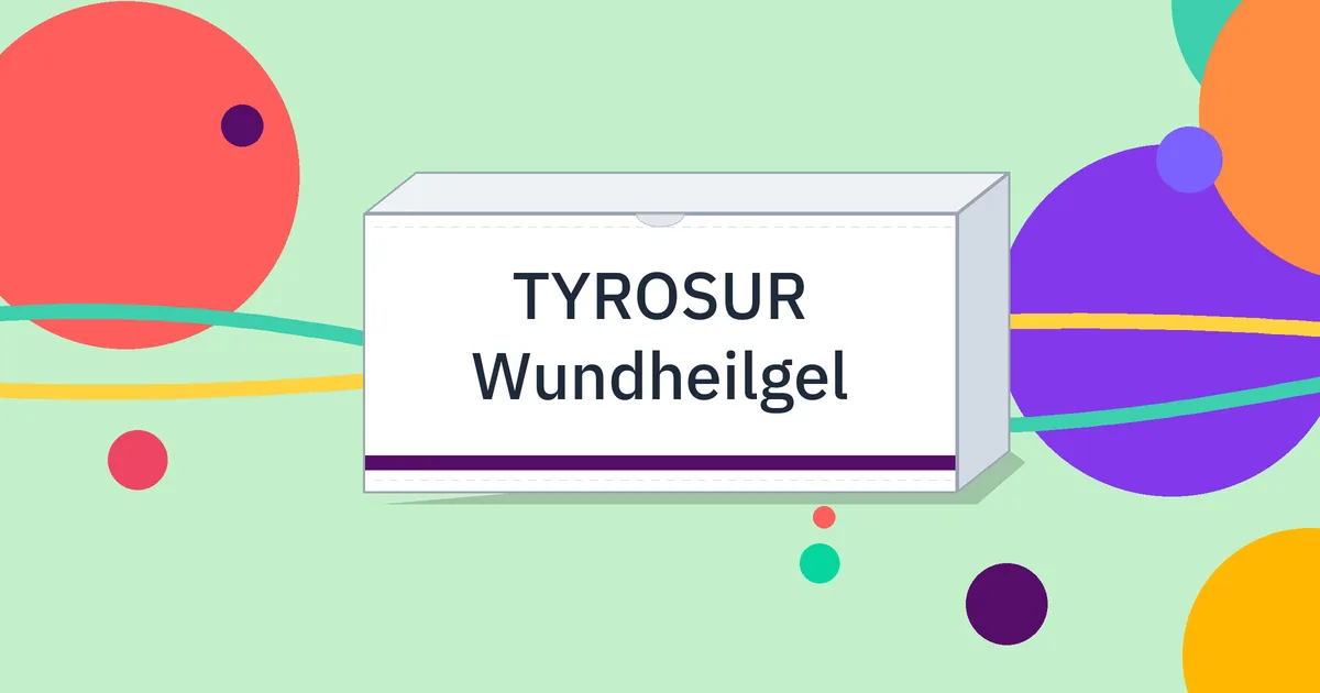 Symbolbild: Packung mit der Aufschrift TYROSUR Wundheilgel (PZN 11886455) – Verfügbarkeit und Bezug in Apotheken in Frankfurt am Main