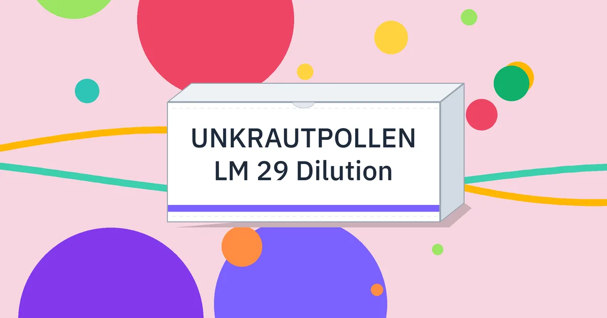 Symbolbild: Packung mit der Aufschrift UNKRAUTPOLLEN LM 29 Dilution (PZN 13255983) – Verfügbarkeit und Bezug in Apotheken in Frankfurt am Main