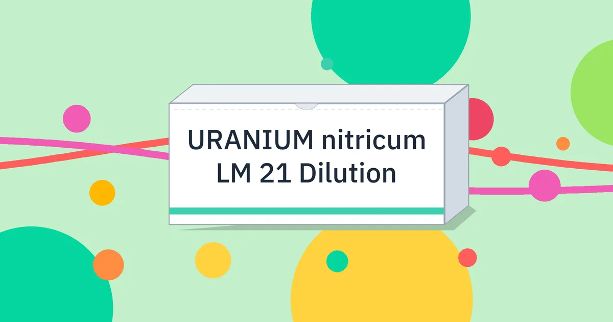 Symbolbild: Packung mit der Aufschrift URANIUM nitricum LM 21 Dilution (PZN 13256385) – Verfügbarkeit und Bezug in Apotheken in Frankfurt am Main