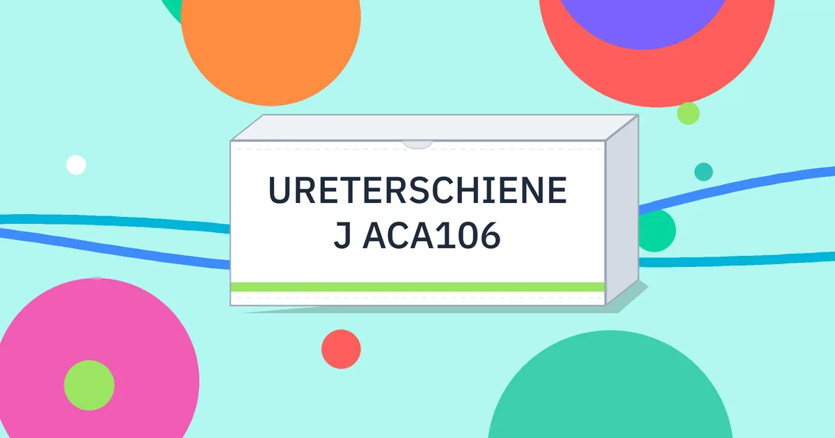 Symbolbild: Packung mit der Aufschrift URETERSCHIENE J ACA106 (PZN 00154200) – Verfügbarkeit und Bezug in Apotheken in Frankfurt am Main