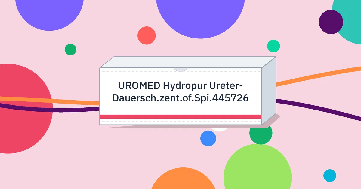 Symbolbild: Packung mit der Aufschrift UROMED Hydropur Ureter-Dauersch.zent.of.Spi.445726 (PZN 11371515) – Verfügbarkeit und Bezug in Apotheken in Frankfurt am Main