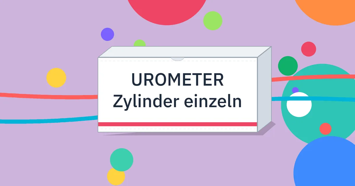 Symbolbild: Packung mit der Aufschrift UROMETER Zylinder einzeln (PZN 02009502) – Verfügbarkeit und Bezug in Apotheken in Frankfurt am Main