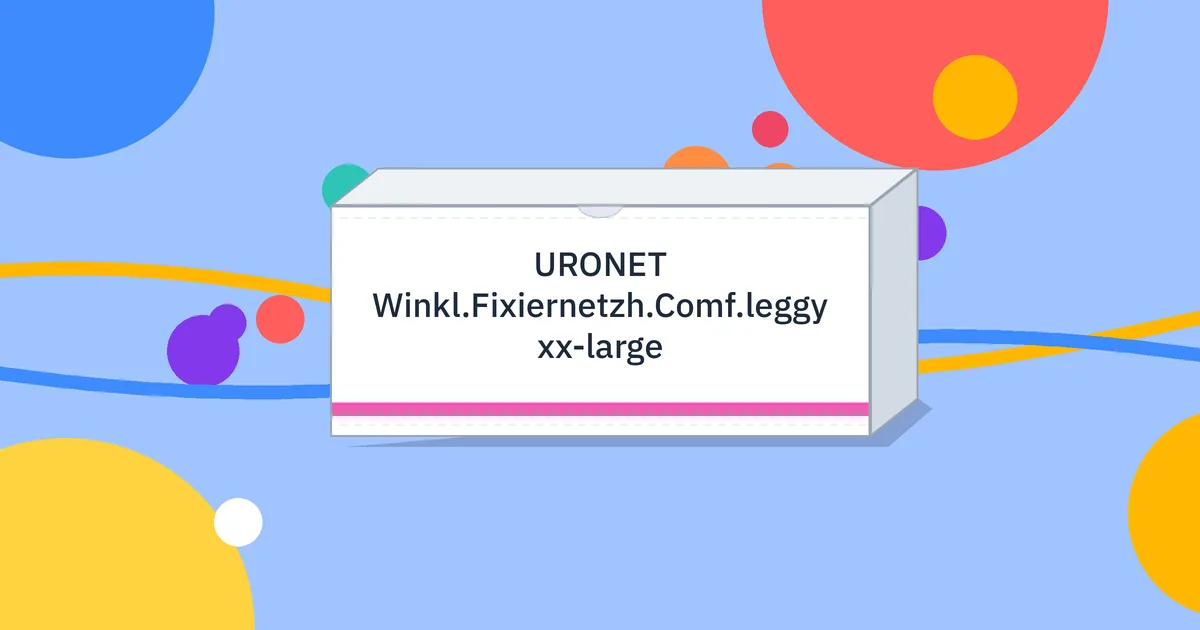 Symbolbild: Packung mit der Aufschrift URONET Winkl.Fixiernetzh.Comf.leggy xx-large (PZN 00477802) – Verfügbarkeit und Bezug in Apotheken in Frankfurt am Main
