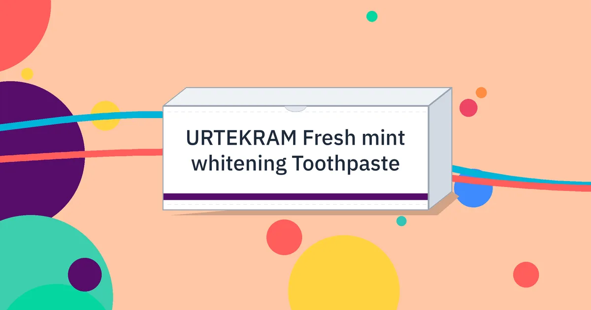 Symbolbild: Packung mit der Aufschrift URTEKRAM Fresh mint whitening Toothpaste (PZN 18820347) – Verfügbarkeit und Bezug in Apotheken in Frankfurt am Main