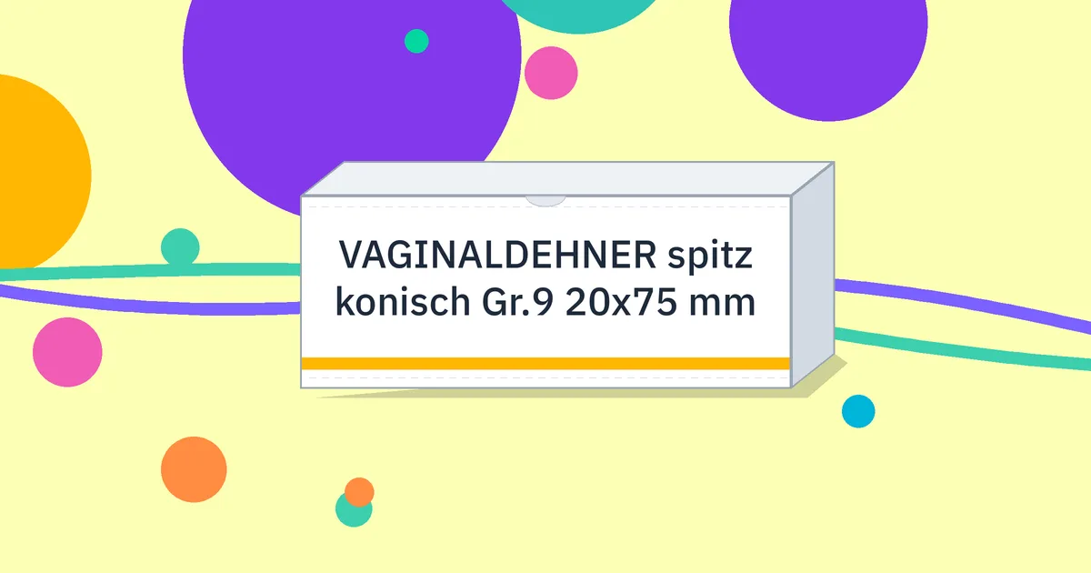 Symbolbild: Packung mit der Aufschrift VAGINALDEHNER spitz konisch Gr.9 20x75 mm (PZN 07322735) – Verfügbarkeit und Bezug in Apotheken in Frankfurt am Main