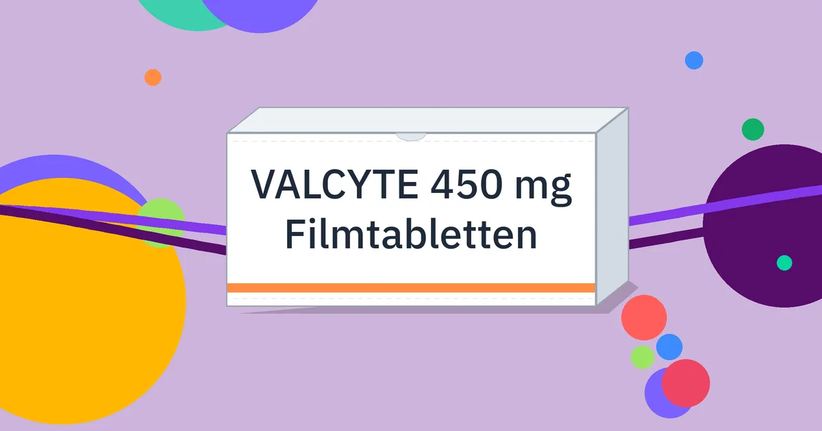 Symbolbild: Packung mit der Aufschrift VALCYTE 450 mg Filmtabletten (PZN 17830450) – Verfügbarkeit und Bezug in Apotheken in Frankfurt am Main