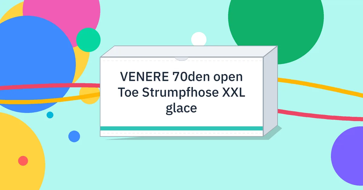 Symbolbild: Packung mit der Aufschrift VENERE 70den open Toe Strumpfhose XXL glace (PZN 16174423) – Verfügbarkeit und Bezug in Apotheken in Frankfurt am Main