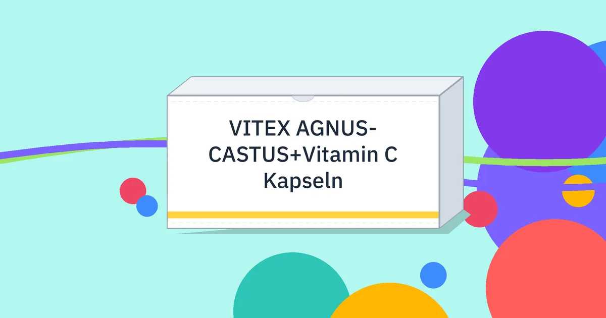 Symbolbild: Packung mit der Aufschrift VITEX AGNUS-CASTUS+Vitamin C Kapseln (PZN 16686198) – Verfügbarkeit und Bezug in Apotheken in Frankfurt am Main