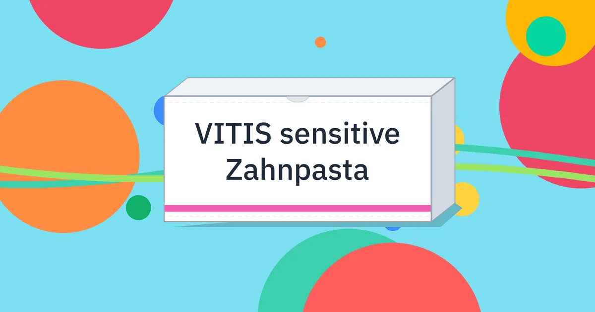 Symbolbild: Packung mit der Aufschrift VITIS sensitive Zahnpasta (PZN 11880369) – Verfügbarkeit und Bezug in Apotheken in Frankfurt am Main