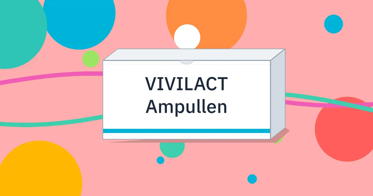 Symbolbild: Packung mit der Aufschrift VIVILACT Ampullen (PZN 05488070) – Verfügbarkeit und Bezug in Apotheken in Frankfurt am Main