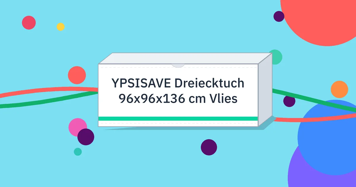 Symbolbild: Packung mit der Aufschrift YPSISAVE Dreiecktuch 96x96x136 cm Vlies (PZN 20364419) – Verfügbarkeit und Bezug in Apotheken in Frankfurt am Main