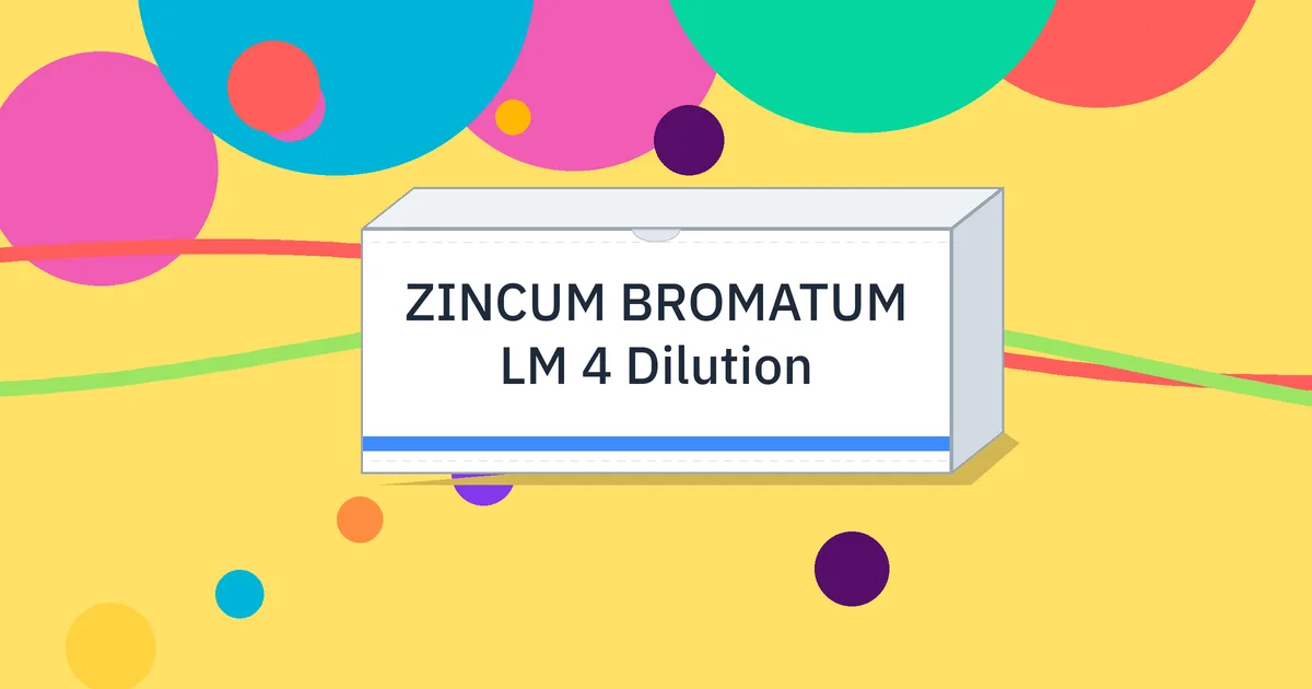 Symbolbild: Packung mit der Aufschrift ZINCUM BROMATUM LM 4 Dilution (PZN 13291223) – Verfügbarkeit und Bezug in Apotheken in Frankfurt am Main