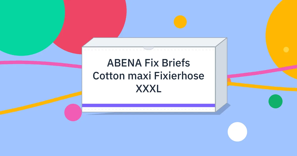 Symbolbild: Packung mit der Aufschrift ABENA Fix Briefs Cotton maxi Fixierhose XXXL (PZN 18161057) – Verfügbarkeit und Bezug in Apotheken in Frankfurt am Main