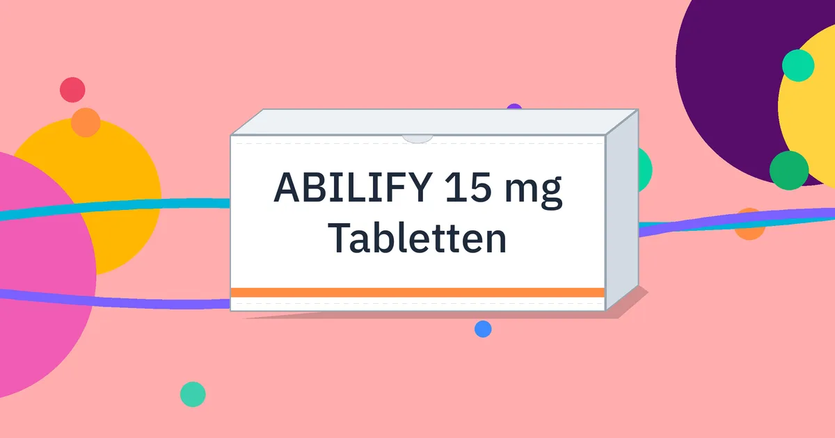 Symbolbild: Packung mit der Aufschrift ABILIFY 15 mg Tabletten (PZN 16737352) – Verfügbarkeit und Bezug in Apotheken in Frankfurt am Main