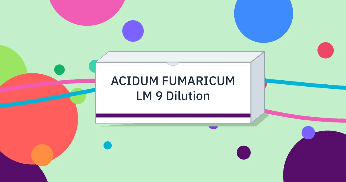 Symbolbild: Packung mit der Aufschrift ACIDUM FUMARICUM LM 9 Dilution (PZN 13274408) – Verfügbarkeit und Bezug in Apotheken in Frankfurt am Main